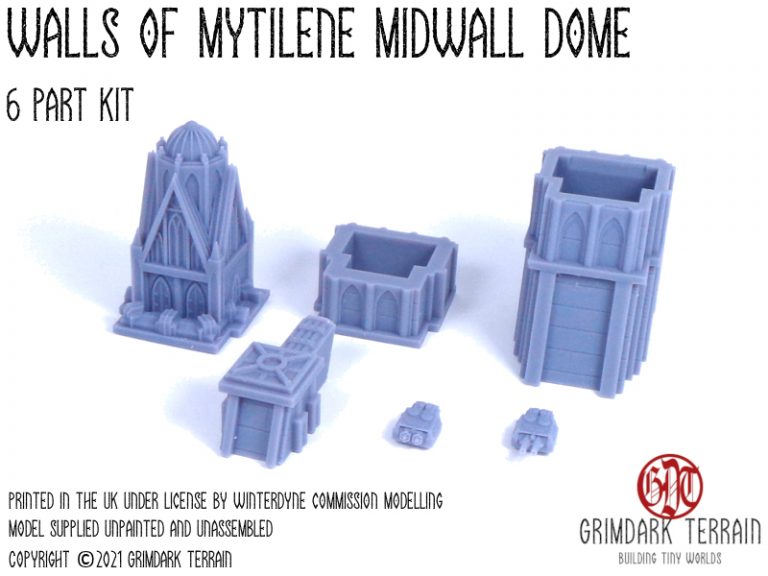 Walls of Mytilene Midwall Dome – Winterdyne Commission Modelling Shop