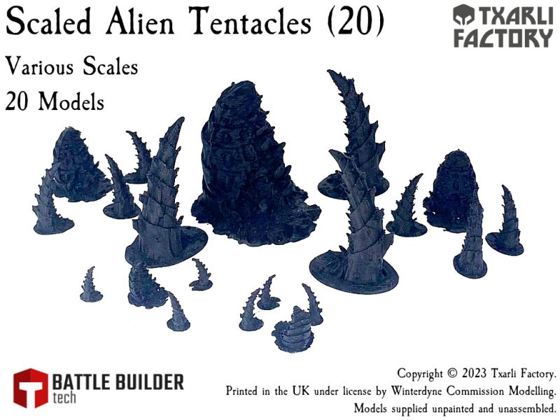 Txarli Factory Scaled Alien Tentacles Tyranid like Base Basing Scenery ...