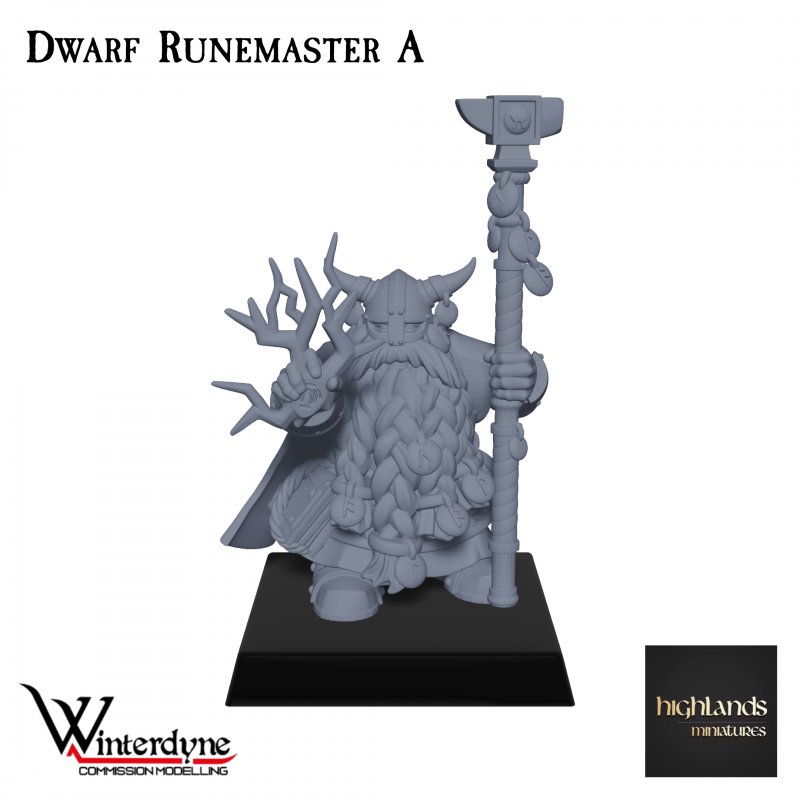 Highlands Miniatures Dwarf Runemasters – Suits Warhammer The Old World ...